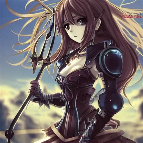A Beautiful Anime Girl Knight Medieval Epic Full Stable Diffusion