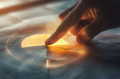 Interactive Futuristic Touch Interface Technology On Pie Chart Holographic Display Technolgy