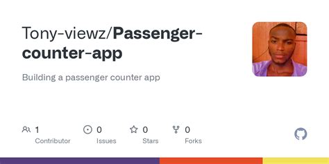 Github Tony Viewzpassenger Counter App Building A Passenger Counter App