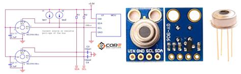Wiring The Mlx90614 Infrared Contactless Temperature Measurement Sensor On Microcontroller