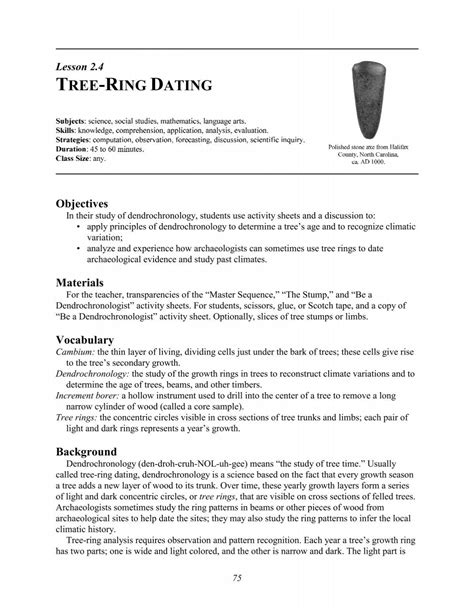 TREE RING DATING Research Laboratories Of Archaeology