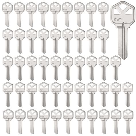 Kw1 Blank Key Blanks Pack Of 50 Uncut Blank Keys In Premium Brass