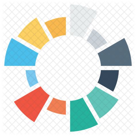 pie icon download in flat style