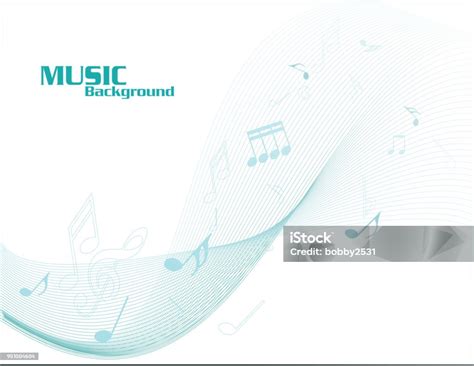 선 파 배경 음악 노트를 추상화 합니다 블랙 G 음자리표와 음악 메모 고립 벡터 일러스트 레이 션 0명에 대한 스톡 벡터 아트 및 기타 이미지 Istock