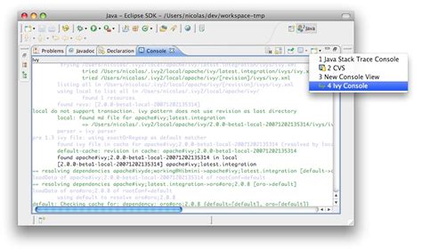 Java Ivy Debug Message Level Within Eclipse Stack Overflow