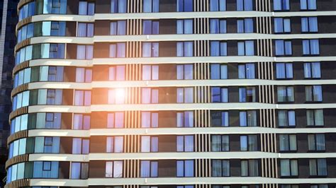 Premium Photo The Narrow Passage Between Modern Residential Buildings
