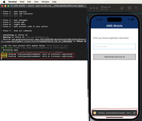 React Native Nesting Stackgroup Causes Ios Warning Sending `onanimatedvalueupdate` With No