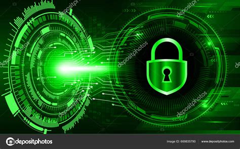 Cyber Security Concept Green Background Stock Vector By ©titima157