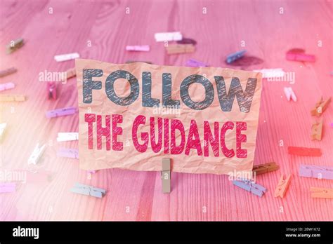 Conceptual Hand Writing Showing Follow The Guidance Concept Meaning