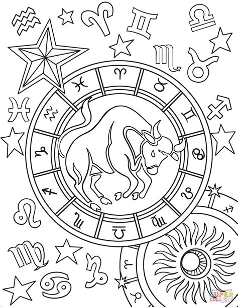Coloring Pages Zodiac Signs