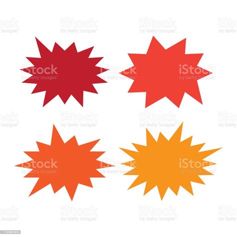 스타 버스트 연설 거품 세트입니다 파열 아이콘입니다 스타 버스트 고립 된 아이콘 세트 렌즈 플레어에 대한 스톡 벡터 아트 및