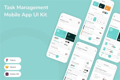Task Management Mobile App Ui Kit Ui Kits And Libraries ~ Creative Market