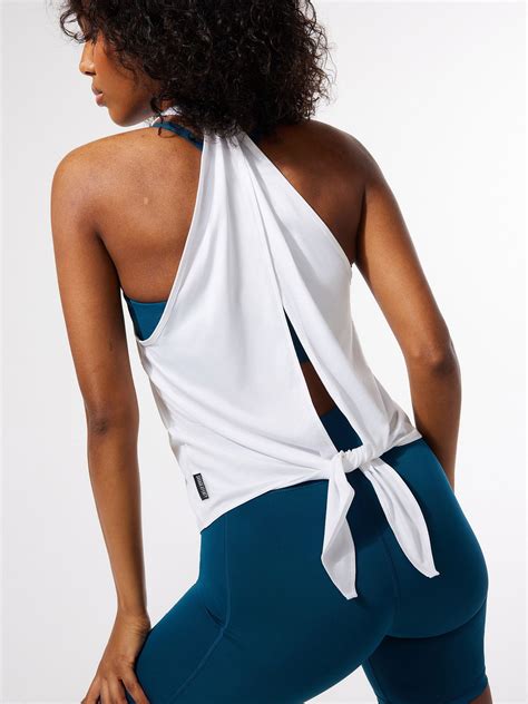 Light Layer Open Back Tank In White Savage X Fenty