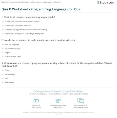 Intro Programming Worksheet Pdf Worksheets Library