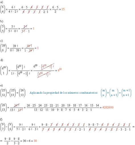 Números Combinatorios 4º Eso Factoriales Propiedades De Los Números