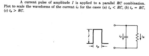 RC Circuit Solution To A Current Pulse Input