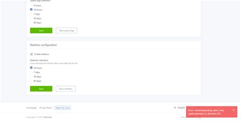 Error Controlonly Applicationjson Is Allowed 415 · Issue 4978 · Adguardteamadguardhome