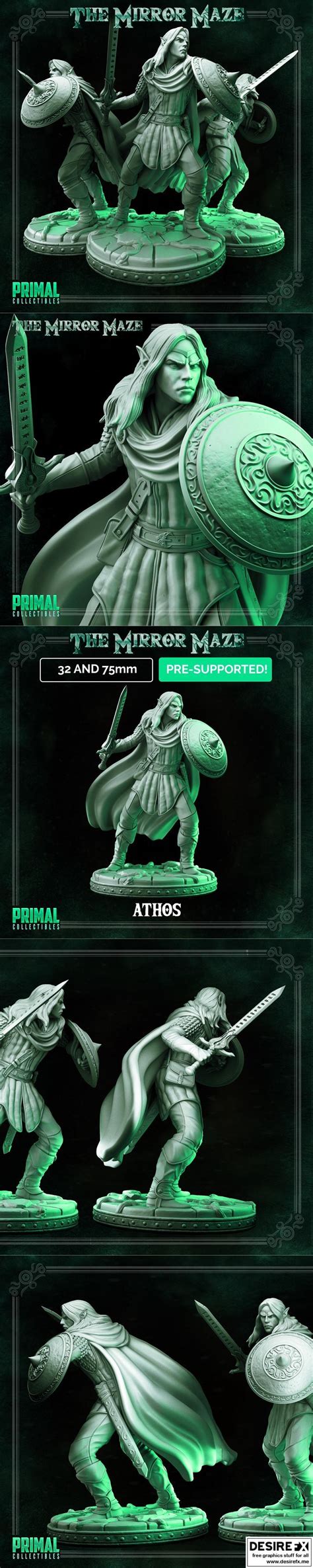 Desire Fx 3d Models Primal Collectibles Athos Elf Hero 3d Print