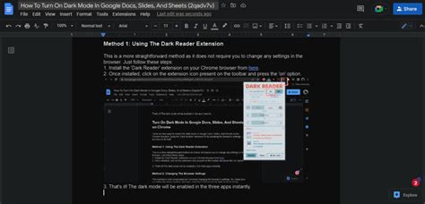 How To Turn On Dark Mode In Google Docs Slides And Sheets PresentationSkills Me