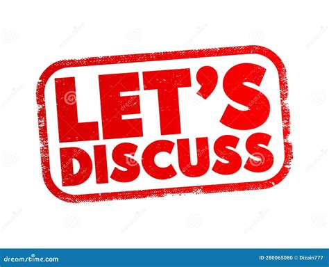 Let S Discuss Text Stamp Concept Background Stock Illustration