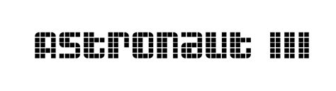 Astronaut III Font FFonts Net