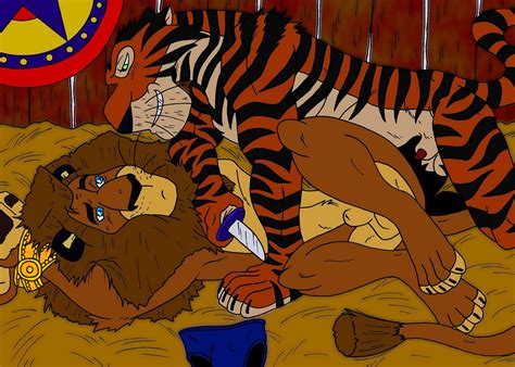 Rule 34 Alakay Alex Dreamworks Duo Feline Knife Lion Madagascar