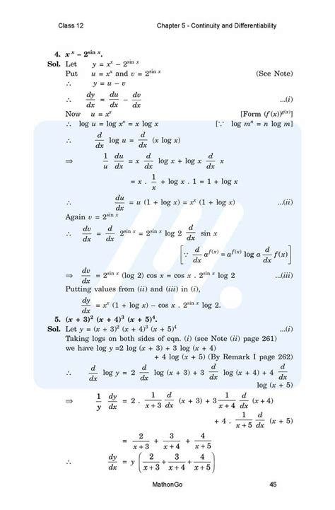 Ncert Solutions For Class 12 Maths Chapter 5 Exercise 55 Mathongo