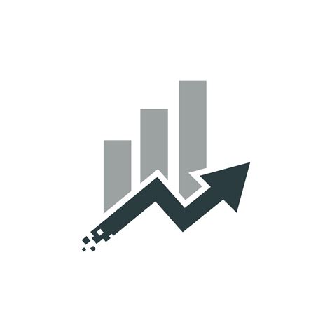 An Arrow Going Up A Graph Chart Icon Vector Art At Vecteezy
