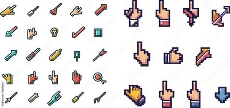 Computer Web Arrows Mouse Cursors And Clicking Line Pointer Cursor