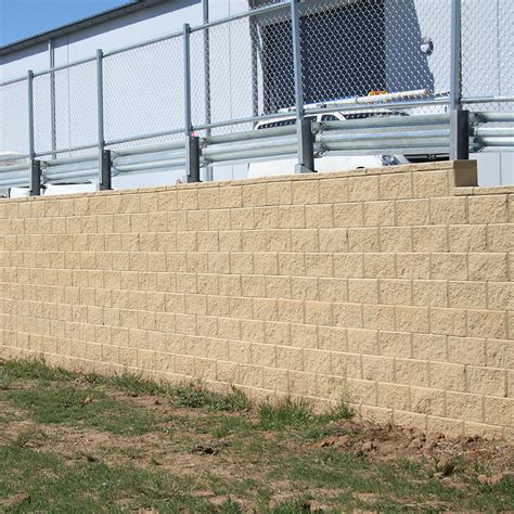 Tan Block Retaining Wall Pavestone 4 In X 12 In X 7 5 In