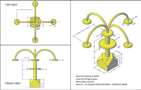 Solved Can Someone Draw This Object For Me In Autocad And Chegg Com