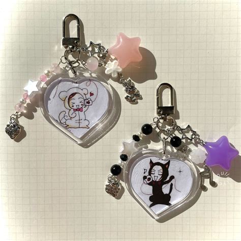 Nana Matching Keychains 🍓 Diy Beaded Rings Beaded Keychains Bead Jewellery