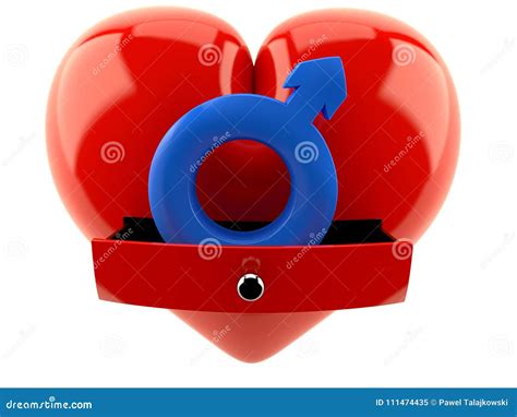Heart With Male Gender Symbol Stock Illustration Illustration Of