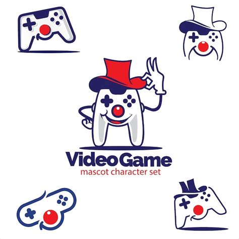 Premium Vector Video Game Mascot Character Set Logo Symbols Based On