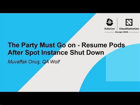 Free Video Resuming Pods After Spot Instance Shutdown Kubernetes