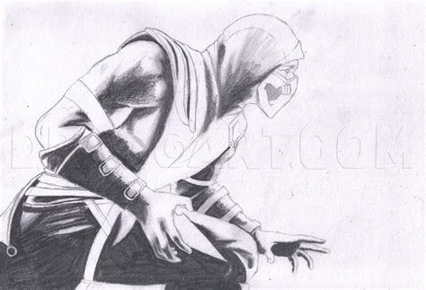 Scorpion Outline Mortal Kombat