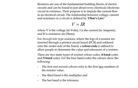Solved Resistors Are One Of The Fundamental Building Blocks
