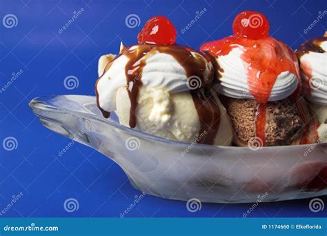 Banana Split Icecream Stock Photo Image Of Split Frozen