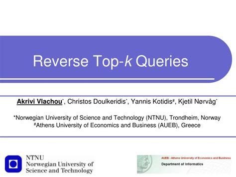 Ppt Reverse Top K Queries Powerpoint Presentation Free Download