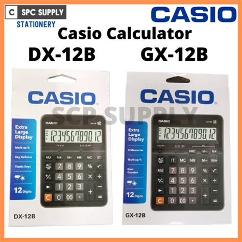 Casio Calculator Dx 12b 12 Digits Casio Calculator Extra Large Display Gx 12b 12 Digits
