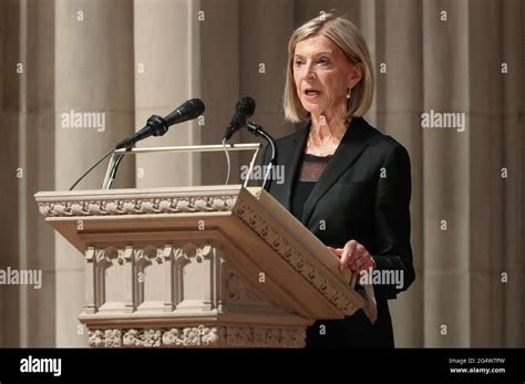 Rita Meyer Speaks During The Funeral Ceremony Of Senator John Warner At