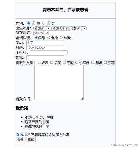 表单标签及案例 csdn博客