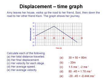 Displacement Time Graph Presentation Free To View
