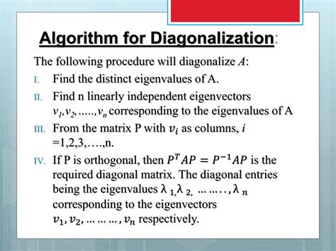 Diagonalization Of Matrices Pptx