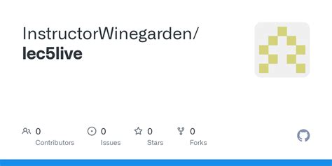 Github Instructorwinegarden Lec Live