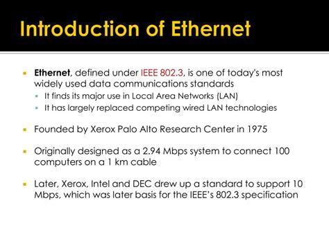 PPT Ethernet LANs PowerPoint Presentation Free Download ID 2391994
