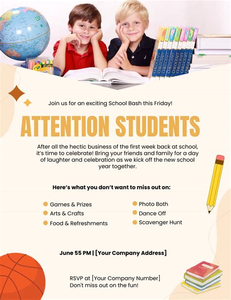 Classroom Announcement Flyer Templates