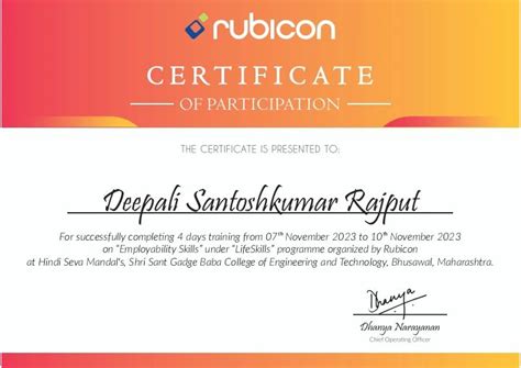 Deepali Rajput On Linkedin Hello Everyone👋👋 Today I Received My Certificate Of Participation In 4