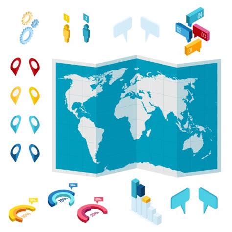 Isometric Town Map With Gps Navigation Mobile Vector Image