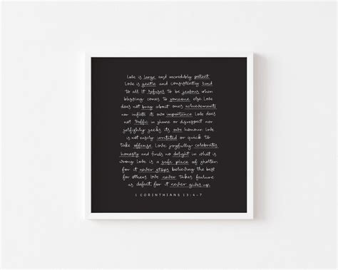 1 Corinthians 13 The Passion Translation In Black Lettering Typography